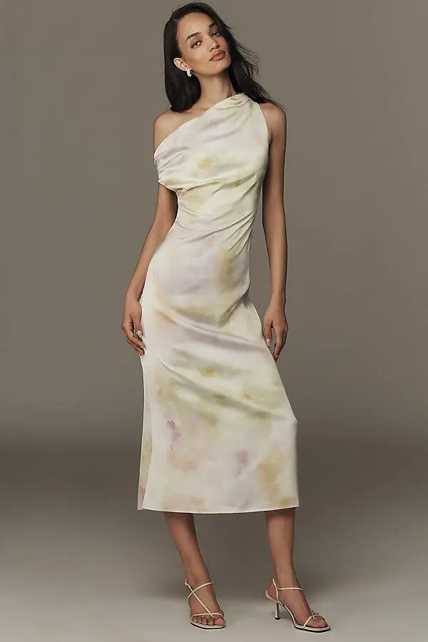 CURAAE Plus Lova Off-shoulder Maxi Dress - Lime Multi