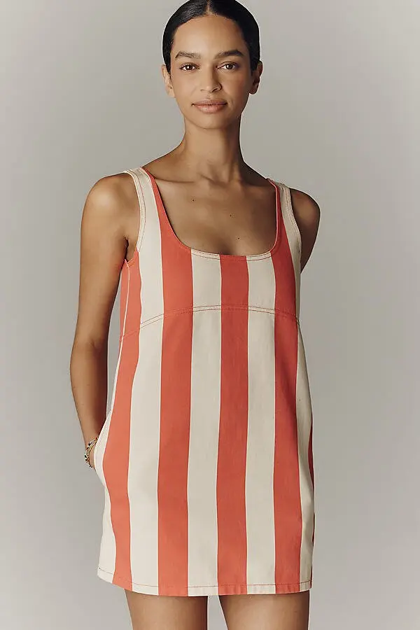 SIMONMILLER Sahara Stripe Mini Dress - Venetian Red Stripe