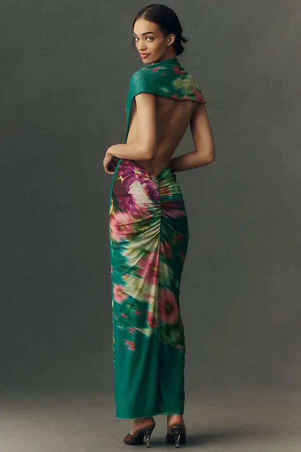 Anthropologie Bhldn Mock-neck Maxi Dress