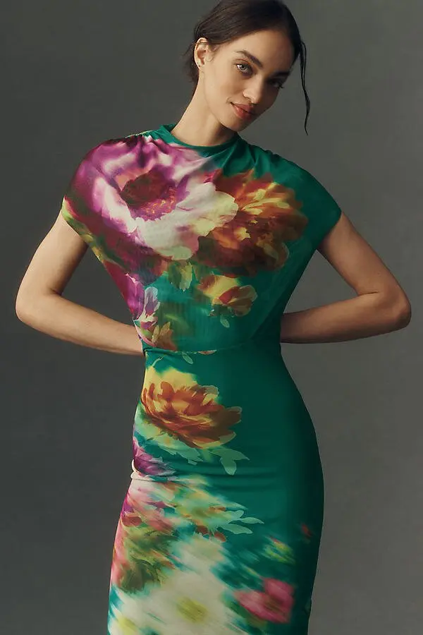 Anthropologie Bhldn Mock-neck Maxi Dress