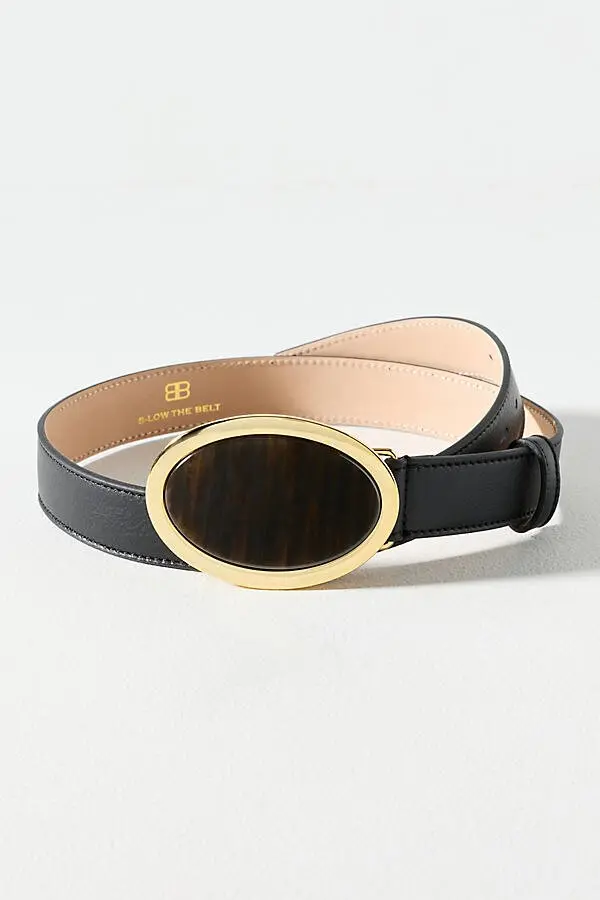 B-low The Belt Aruna Leather Belt - Black/tiger Eye