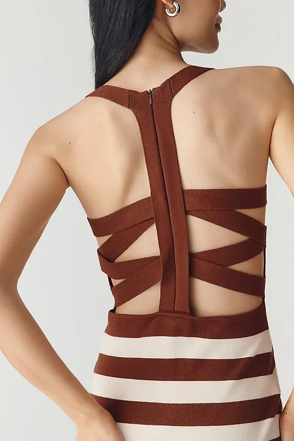 Anthropologie Mi Halter Mini Sweater Dress