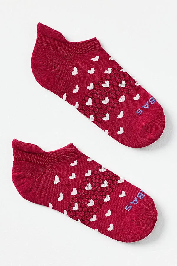 BOMBAS Heart Ankle Socks - Pomegranate Heart