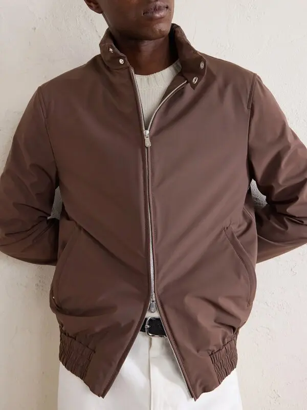 Brunello Cucinelli Shell Harrington Jacket - Brown