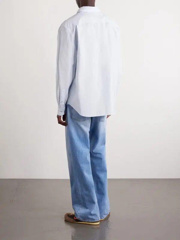 Loewe Paula's Ibiza Logo-embroidered Cotton-blend Shirt