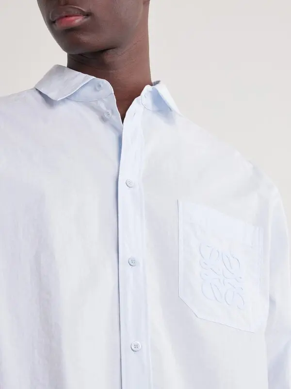 Loewe Paula's Ibiza Logo-embroidered Cotton-blend Shirt