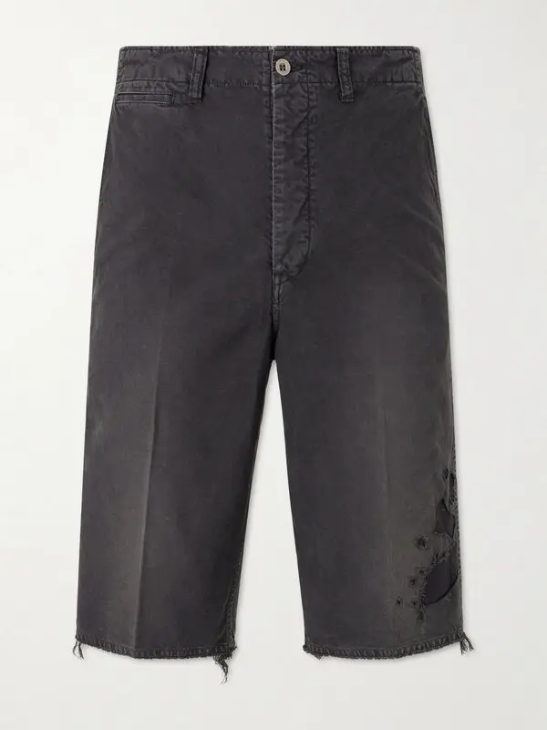 Visvim Straight-leg Cotton-twill Shorts