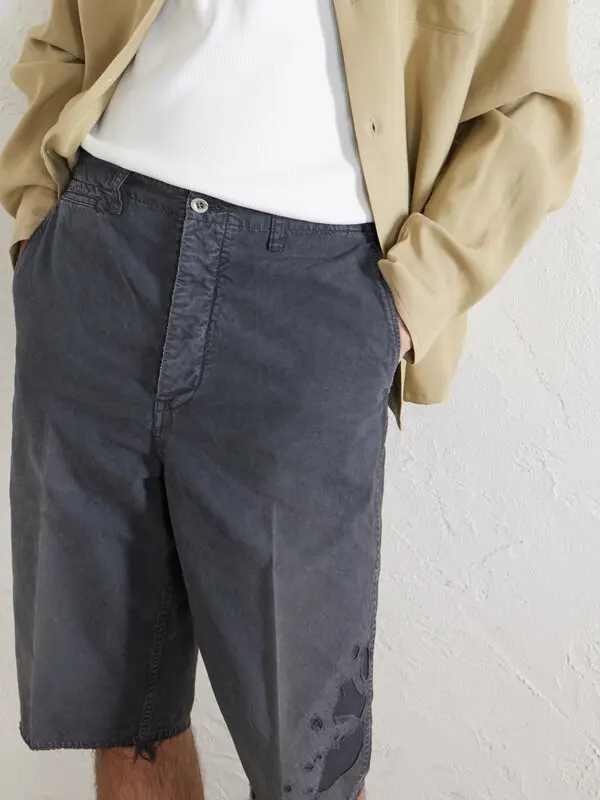 Visvim Straight-leg Cotton-twill Shorts