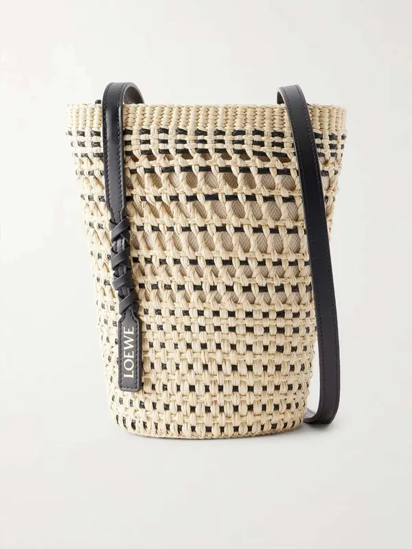 Loewe Raffia Bucket Bag - Beige