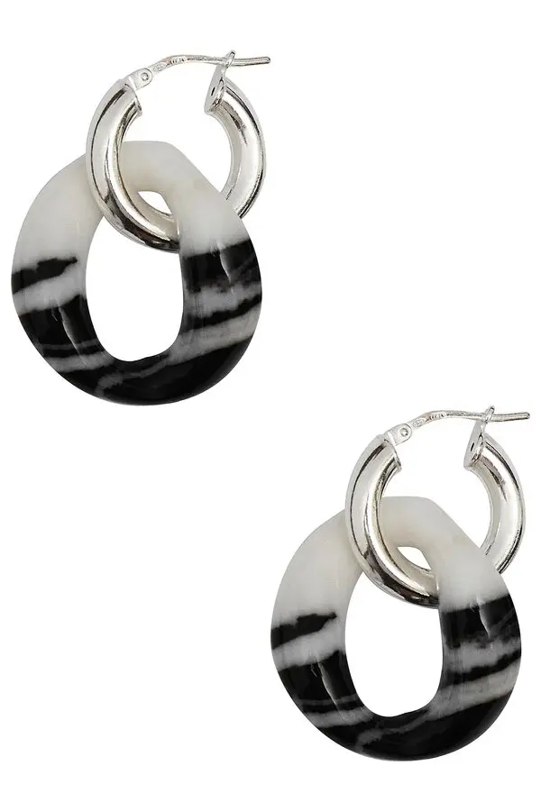 SANTANGELO Bad Orb Zebra Earrings