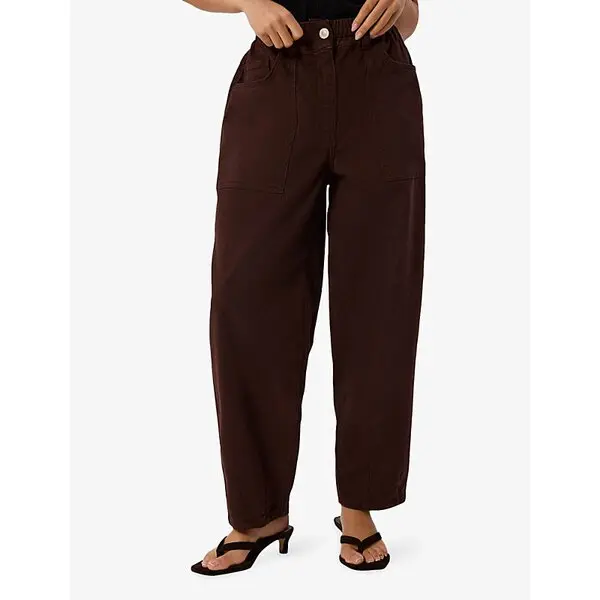 Whistles Barrel Leg Elasticated Waist Denim Jeans