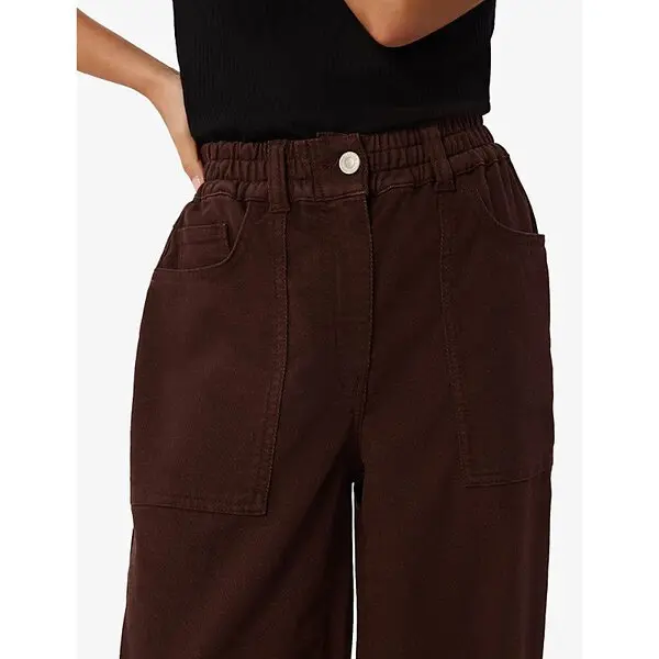 Whistles Barrel Leg Elasticated Waist Denim Jeans