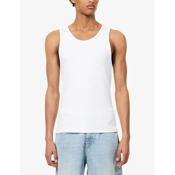 THE COUTURE CLUB Stretch-rib Jersey Vest Top