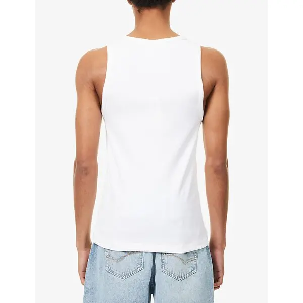 THE COUTURE CLUB Stretch-rib Jersey Vest Top