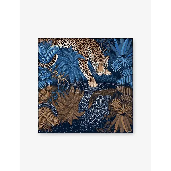 Cartier Panthère Reflected Double-side 90 Silk-twill Scarf