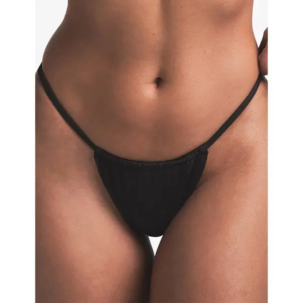 SKIMS Signature Swim String Bikini Bottoms - Onyx