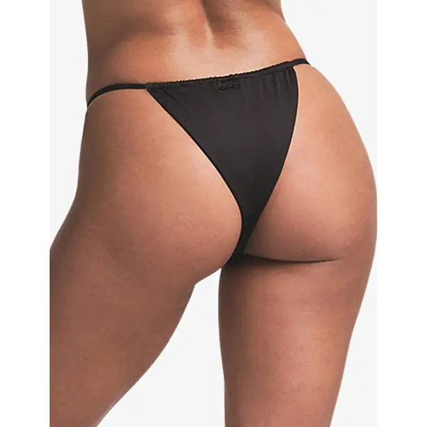 SKIMS Signature Swim String Bikini Bottoms - Onyx
