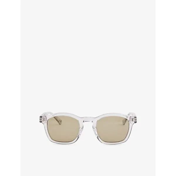 Orlebar Brown Rectangular Acetate Sunglasses - Crystal/herbal Green