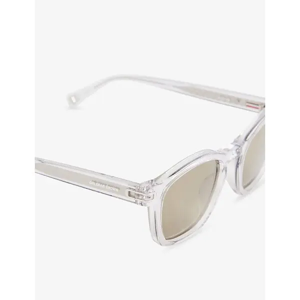 Orlebar Brown Rectangular Acetate Sunglasses - Crystal/herbal Green
