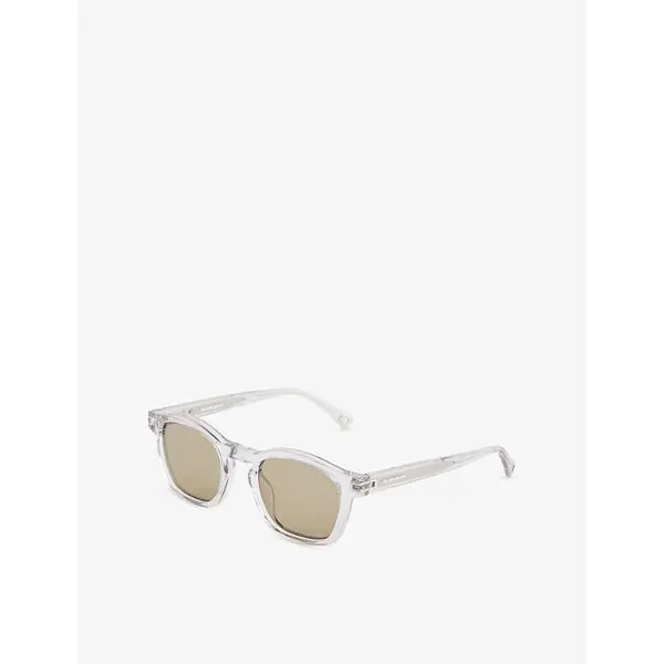 Orlebar Brown Rectangular Acetate Sunglasses - Crystal/herbal Green