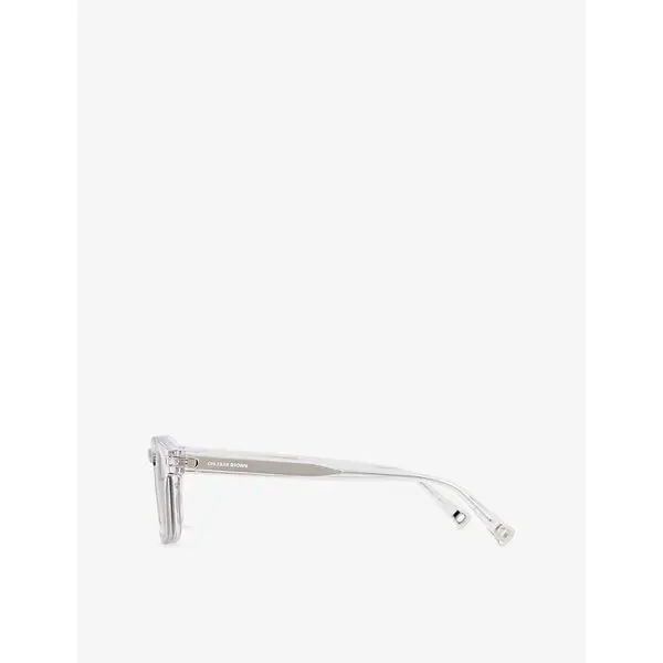 Orlebar Brown Rectangular Acetate Sunglasses - Crystal/herbal Green