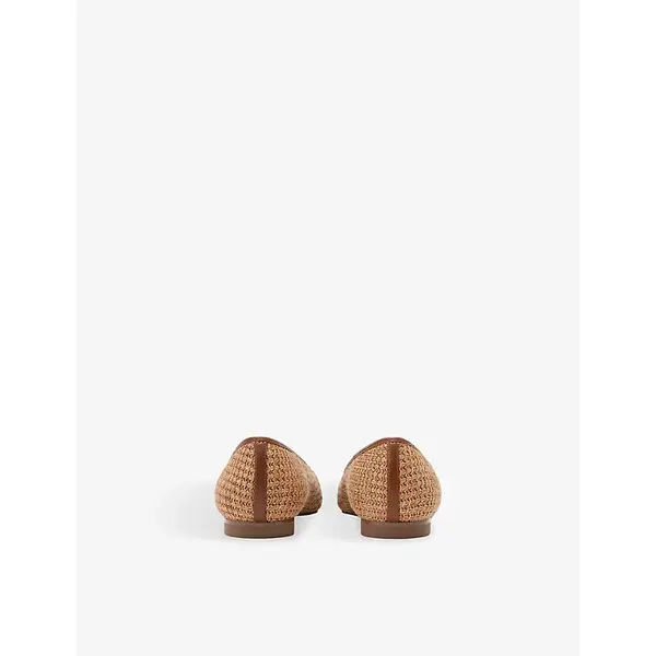 REISS Raffia Ballet Flats