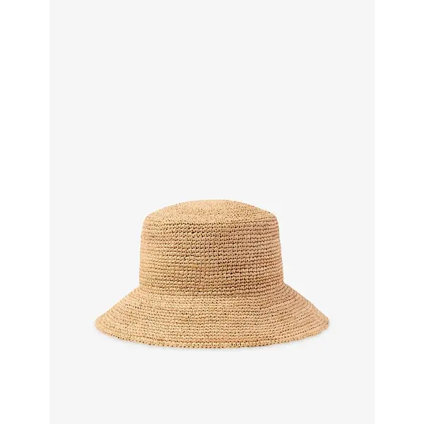 Whistles Structured Straw Bucket Hat - Cream