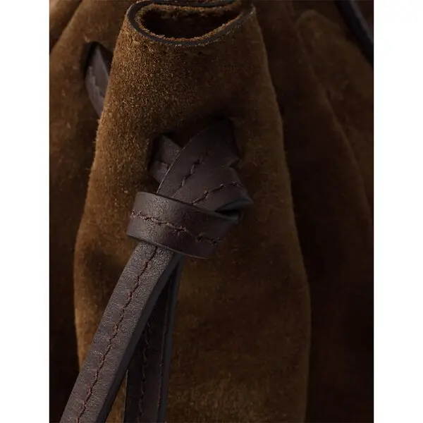 Prada Large Suede Tote Bag - Brown