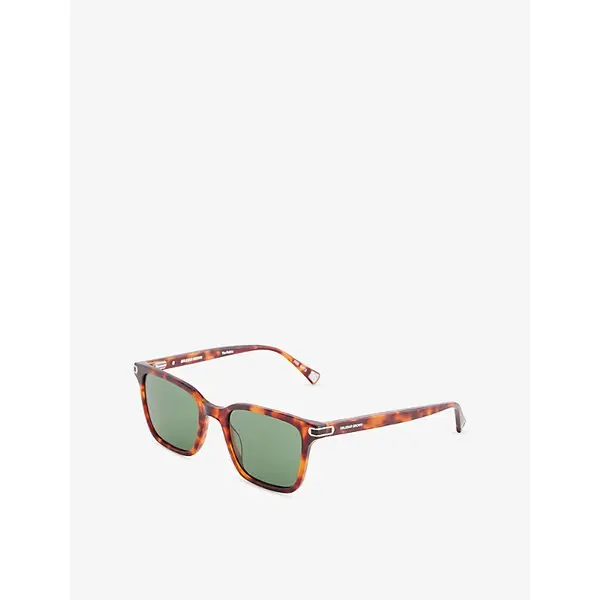 Orlebar Brown Robbie Rectangular Sunglasses - Tortoiseshell/pine Green