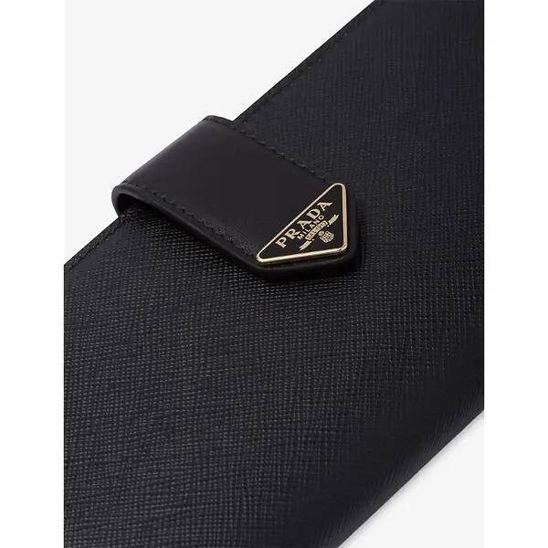 Prada Large Saffiano And Smooth Leather Wallet