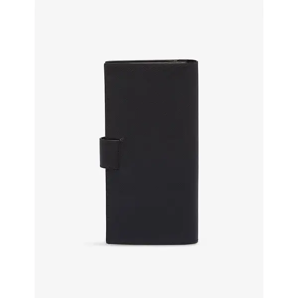 Prada Large Saffiano And Smooth Leather Wallet