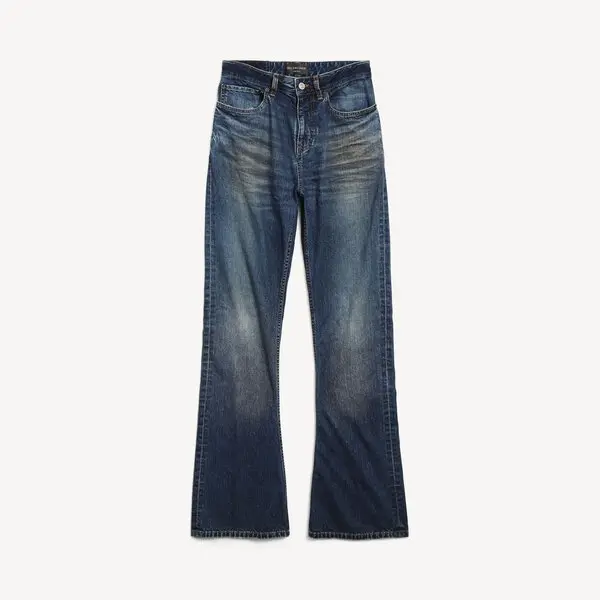 Balenciaga Bootcut Cotton Denim Pants - Blue