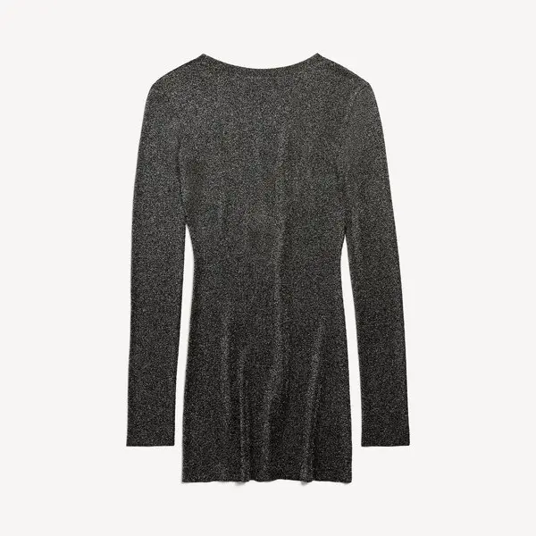 Balenciaga Shiny Knit Mini Dress - Black