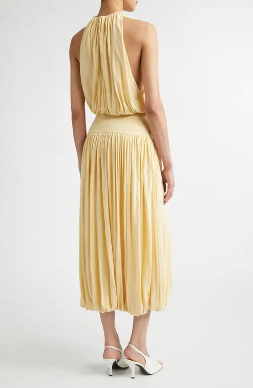 TOTEME Soft Gathered Midi Dress - Champagne