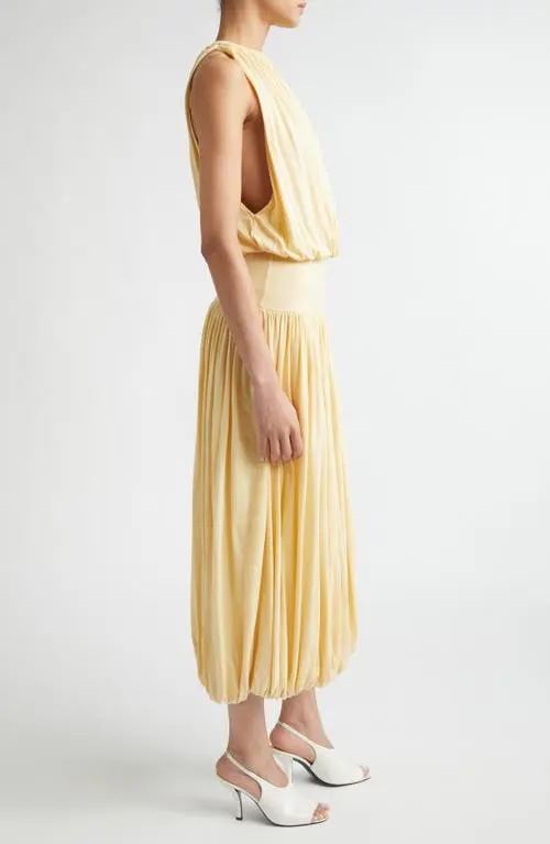 TOTEME Soft Gathered Midi Dress - Champagne