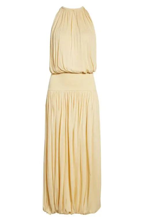 TOTEME Soft Gathered Midi Dress - Champagne