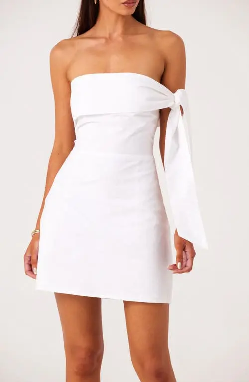 SNDYS. Jaymie Strapless Mini Dress - White