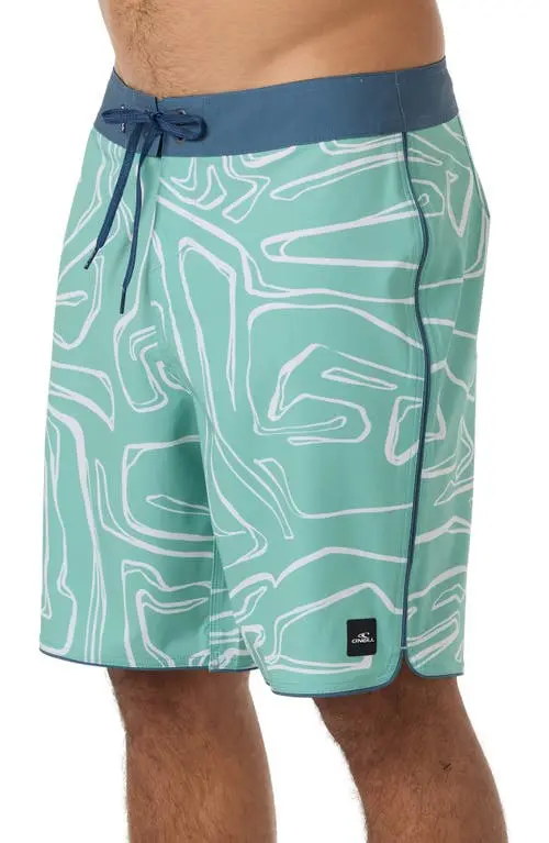 O'Neill Hyperfreak Mysto Scallop Board Shorts - Green