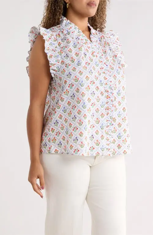 SUGARLIPS Lara Floral Eviel Ruffle Top