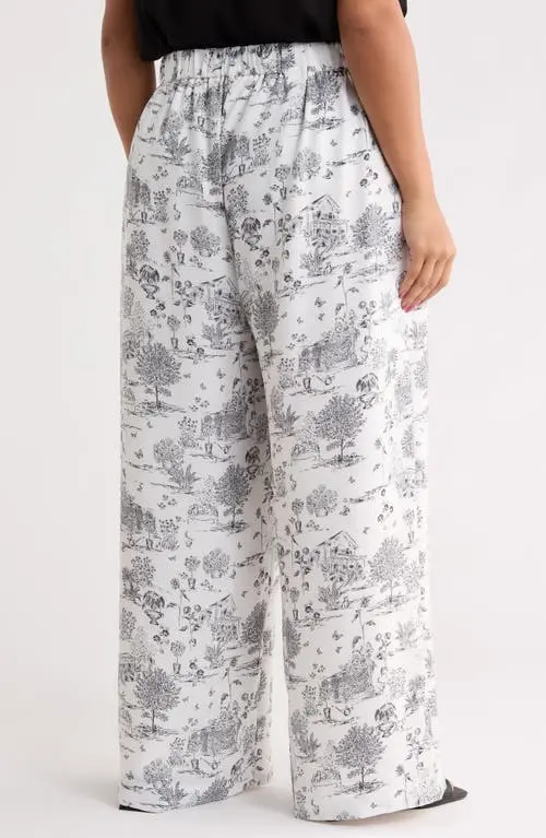 SUGARLIPS Renzo Toile Mulvane Wide Leg Pants