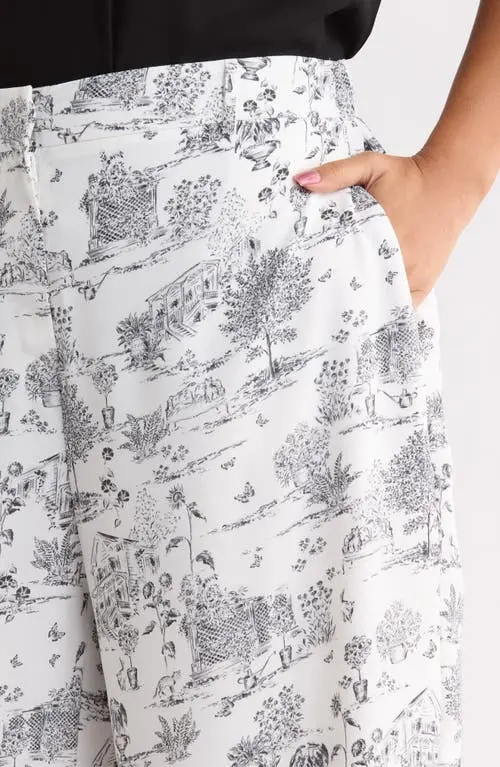 SUGARLIPS Renzo Toile Mulvane Wide Leg Pants