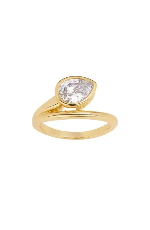 ATHRA LUXE Modern Muse Bezel Wrap Ring - Gold
