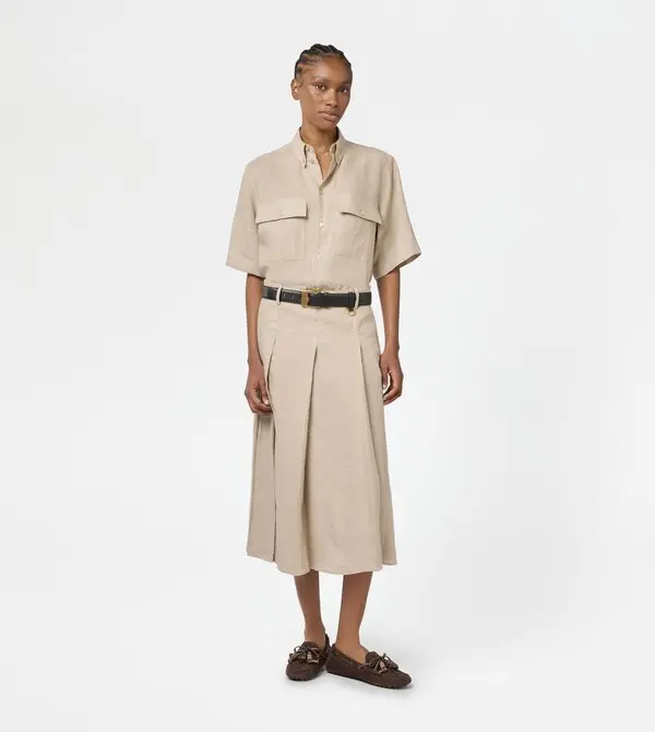 TOD'S Linen Short Sleeve Shirt