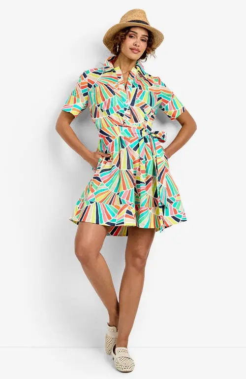 Trina Turk Misola Printed Cotton Shirt Dress - Coppelia