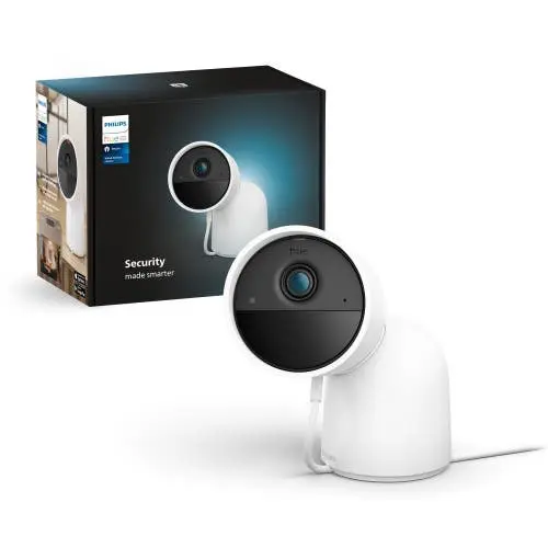 PHILIPS HUE Secure Wired Security Camera With Desktop Stand - White