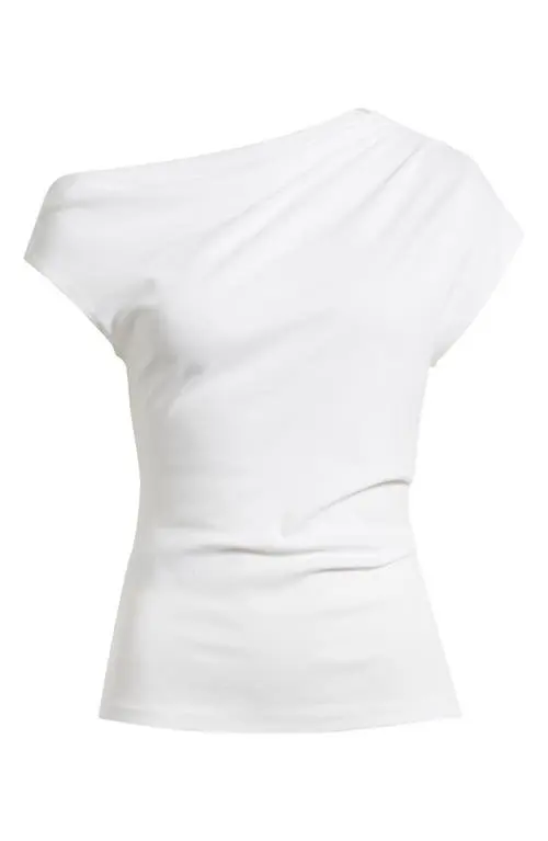 Mango Asymmetric One-shoulder Top - White