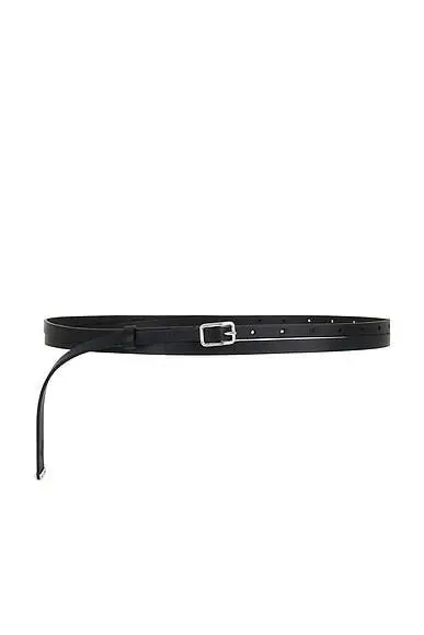 Givenchy Double Buckle Skinny Belt - Black