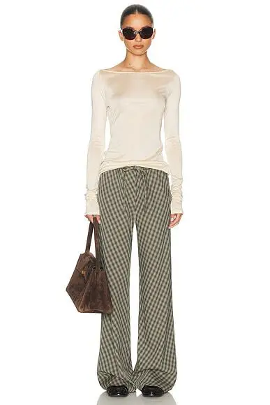 HELSA Slinky Jersey Off The Shoulder Top