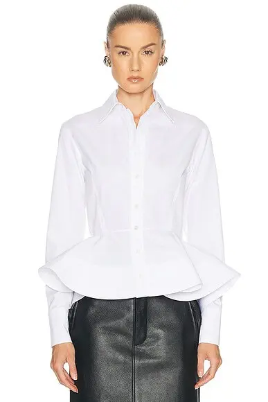 Stella McCartney Poplin Peplum Top