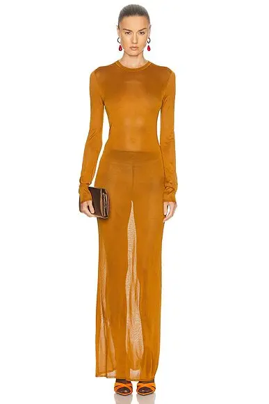 Saint Laurent Maxi Dress - Curcuma